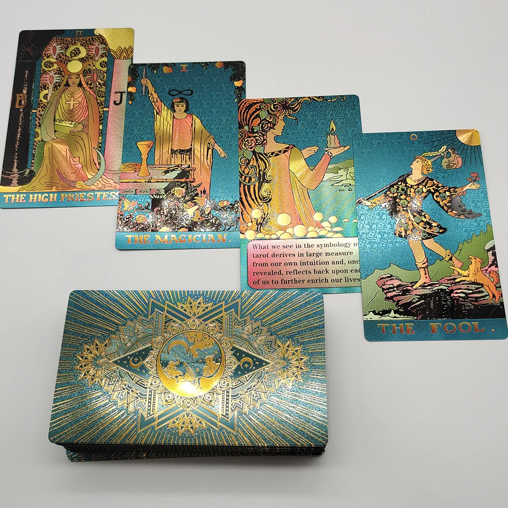 Cost Worthy Luxe Gold Foil Tarot Deck - Perfect for Beginners