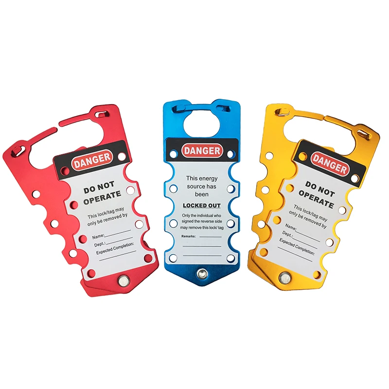 8 Holes Loto Safety Labeled Aluminum Hasp Lockout,Aluminum Labeled ...