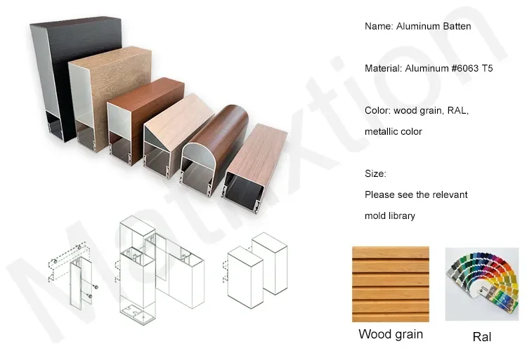 Aluminum Batten Facade Panels for Buildings Exterior Battens Cladding ...