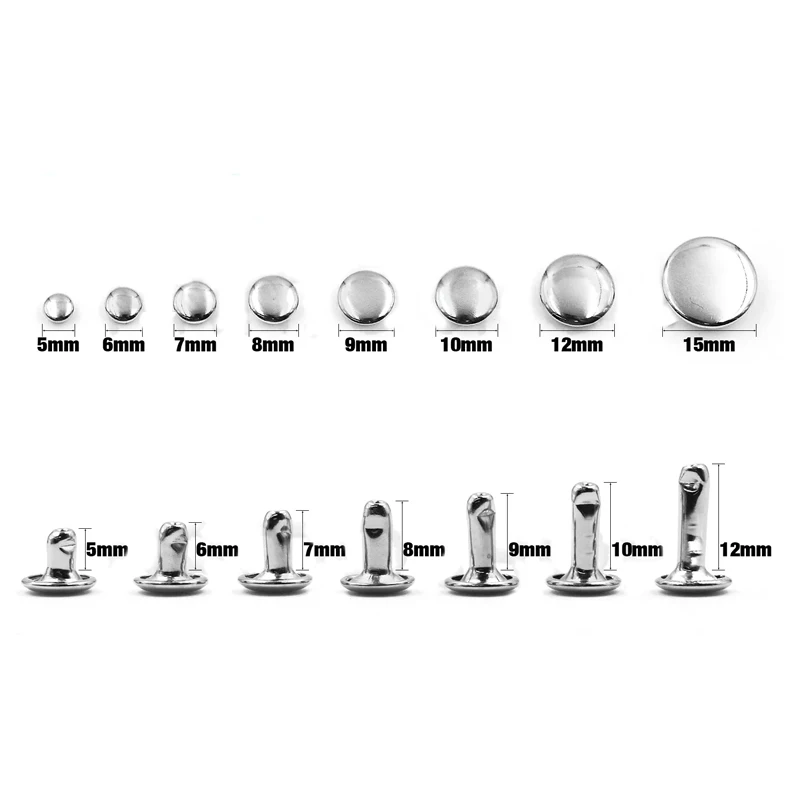 Brass Or Iron Double Cap Rivet Stud Handpress Rivets Spot Rivet Studs ...