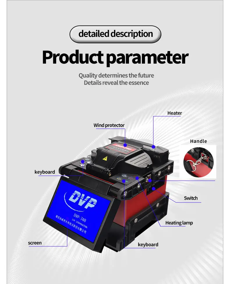 DVP740D Fusion Splicer - Compact & Efficient Fiber Splicing