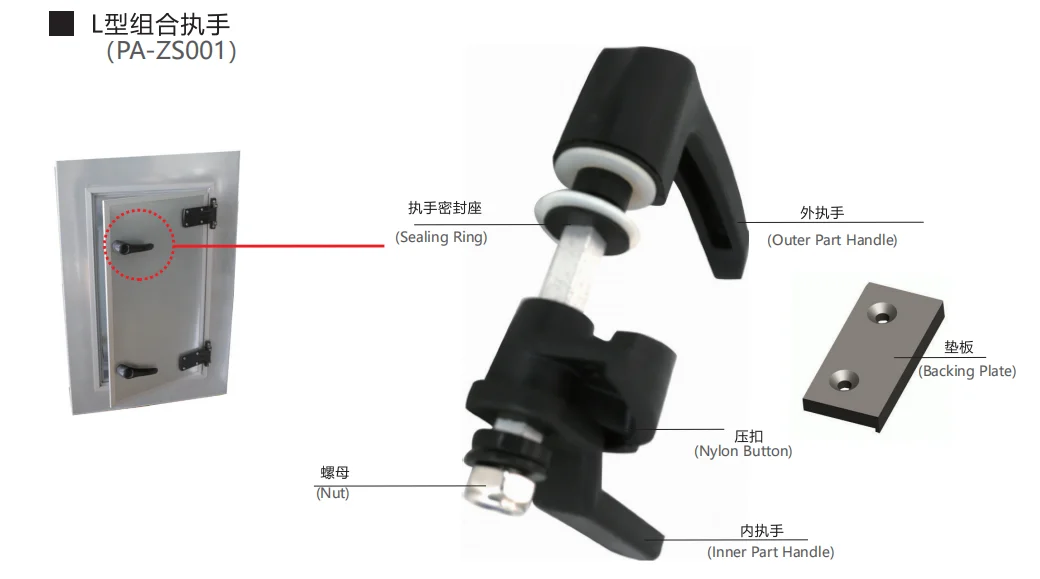 Ahu Using Nylon Access Door Handle Pa-zs001 For Air Handling Unit - Buy ...
