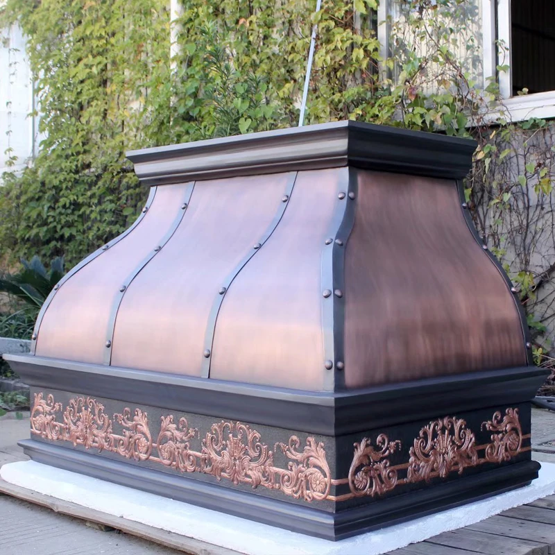 Wall Mounted Copper Range Hoods - Customizable Luxury
