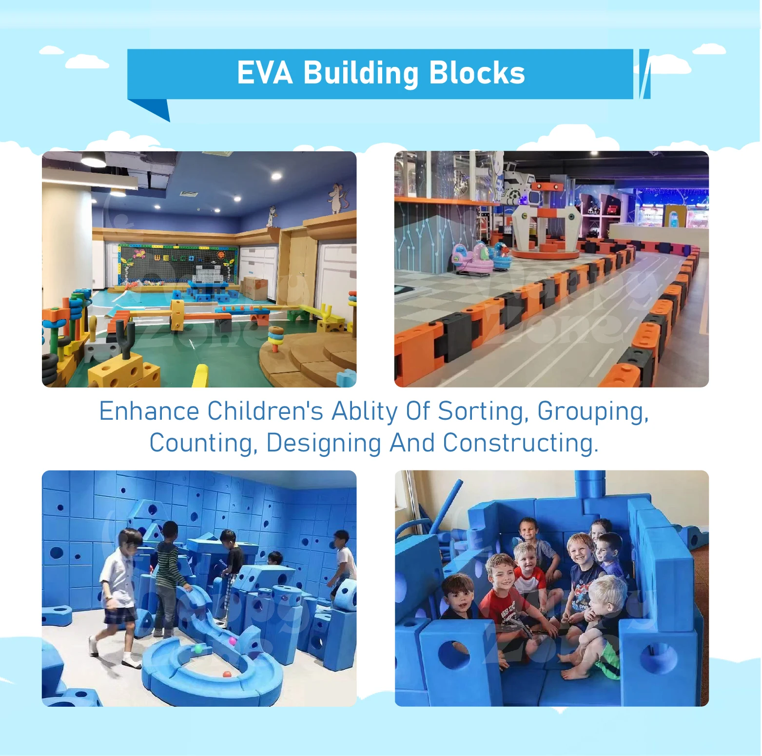 Customized EVA Foam DIY Soft Building Blocks Interactive Games ...