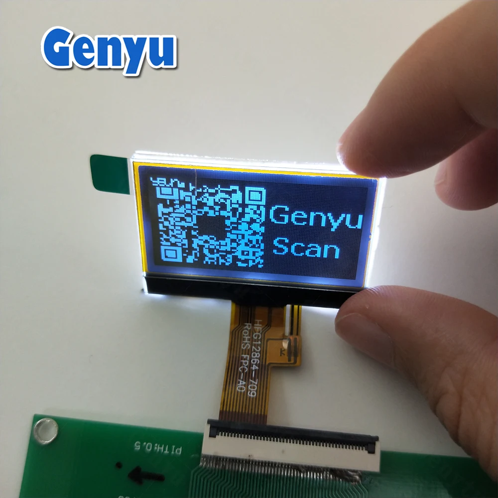 1.45inch 128x64 Graphic Lcd 128x64 Lcd Display 14pin Socket Fpc Uc1701x ...