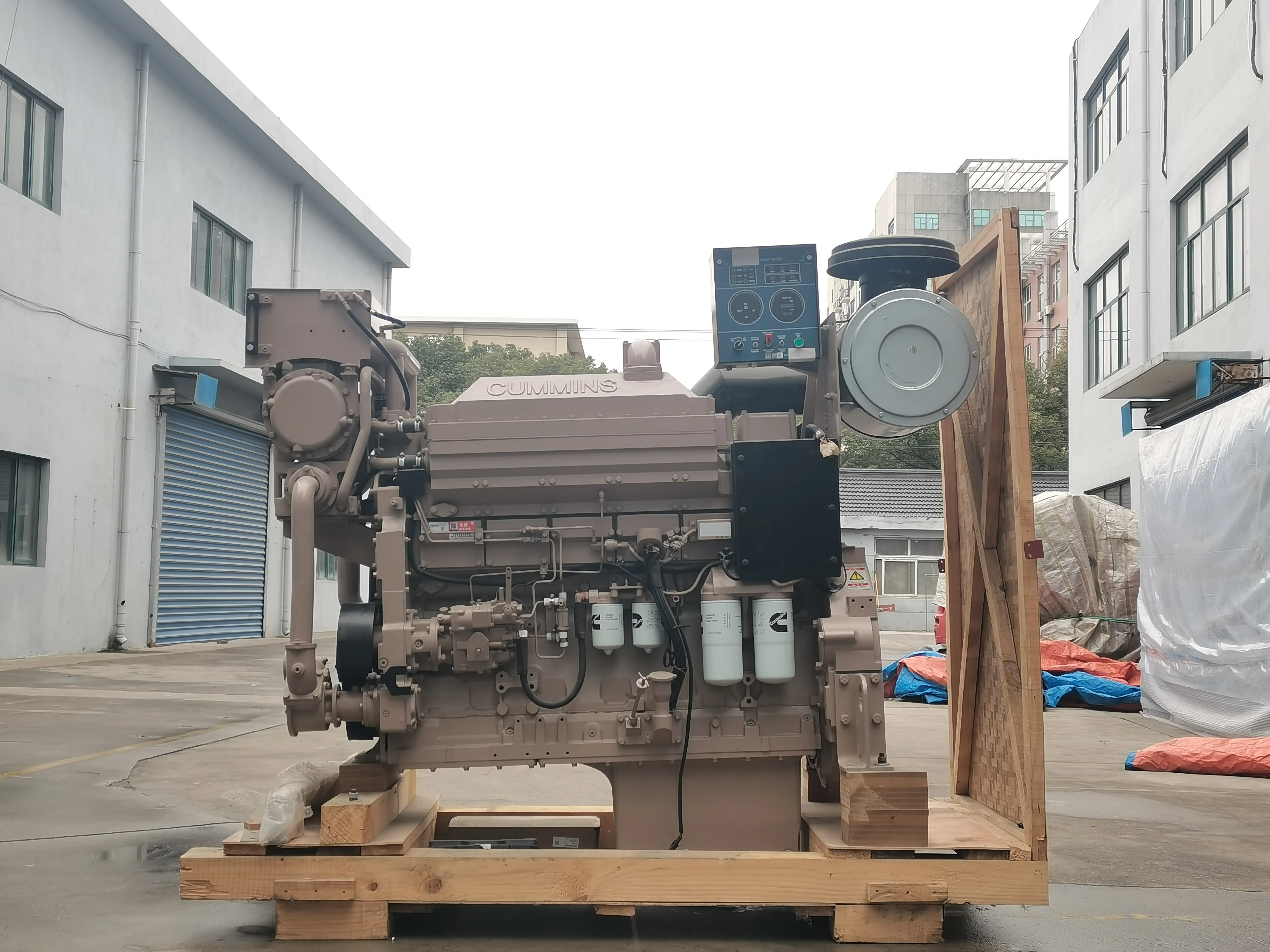 High Speed 4 Stroke 6 Cylinder Kt19-m Assemblies Marine Diesel Engine ...