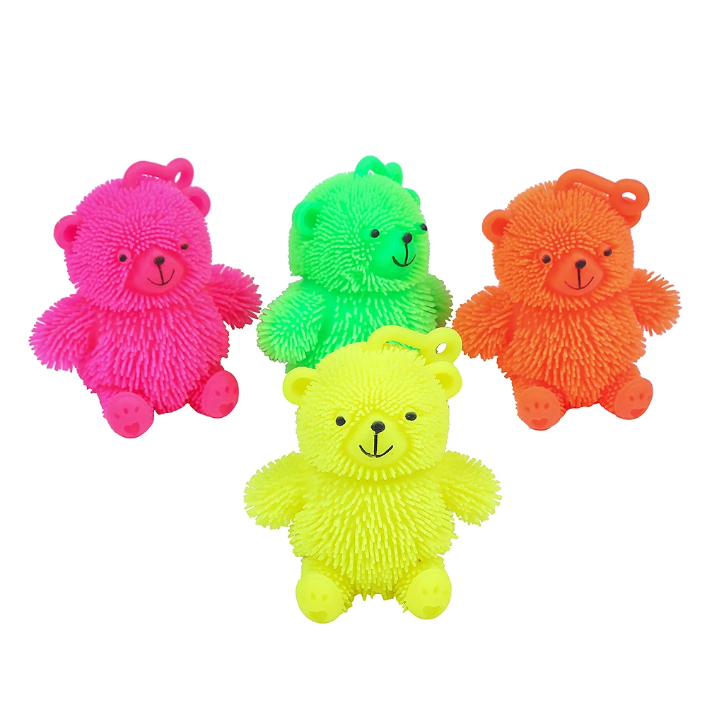 Hot Sale Fun Cute Wholesale Squeeze Toy Luminous Colorful Bear Fidget ...