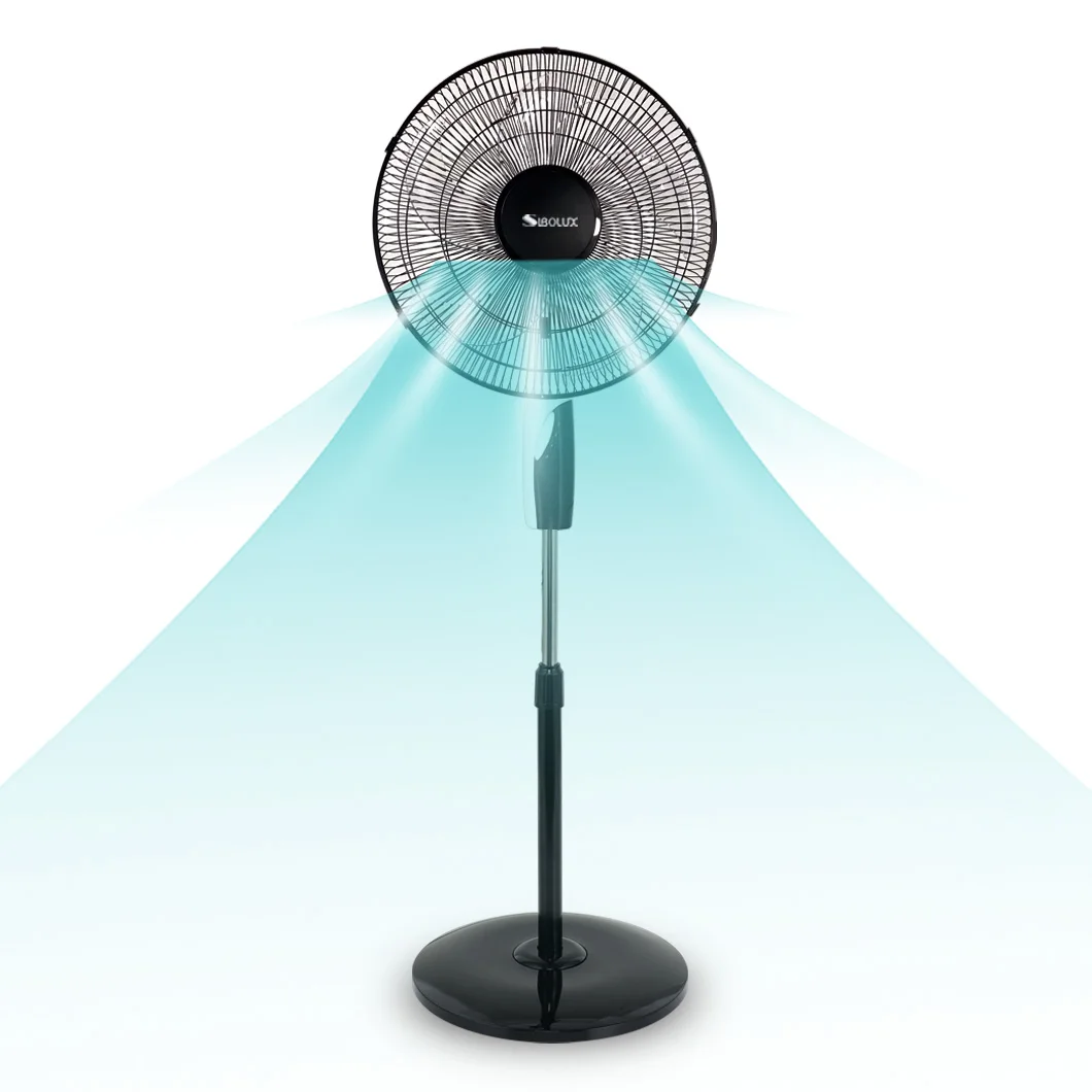 16Inch Big Electric Fan Oscillating Pedestal Standing Fan Adjustable ...
