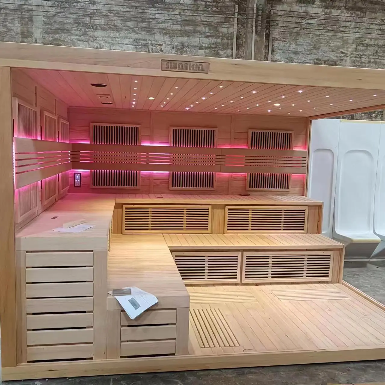 Swankia Residential Steam Sauna Room Outdoor Steam Shower with Sauna ...