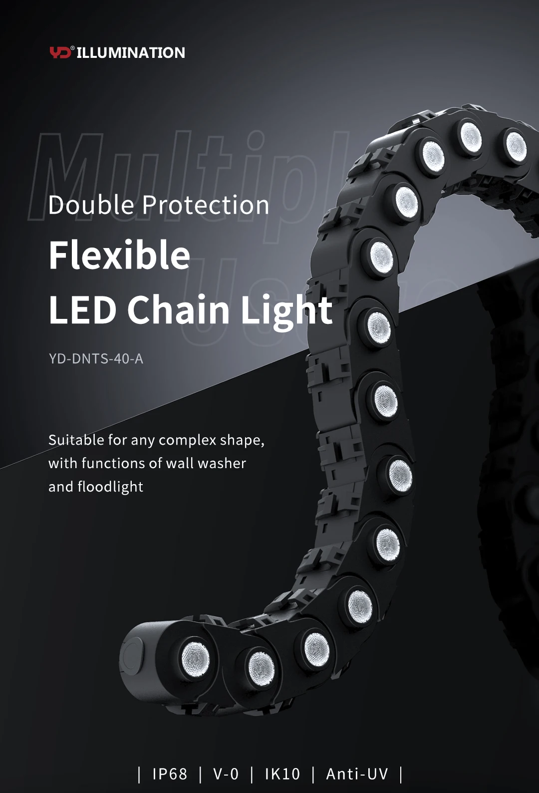 Different Shapes Flexible Led Lawn Light Multifunction Flood Chian ...