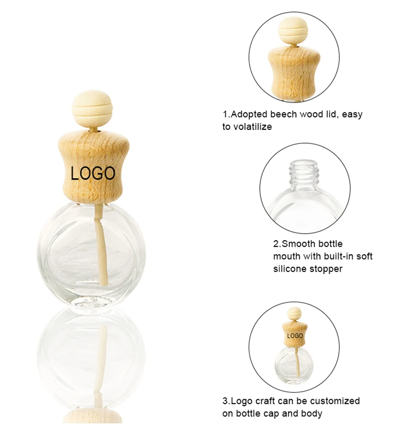 Wholesale Customizable Logo 10ml Car Perfume Bottle