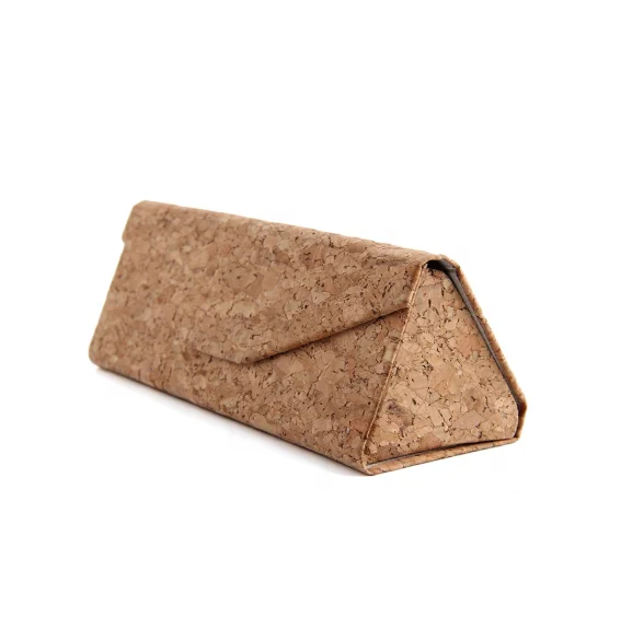 2021 New Trend Soft Triangle Foldable Cork Cases For Sunglasses Bamboo ...