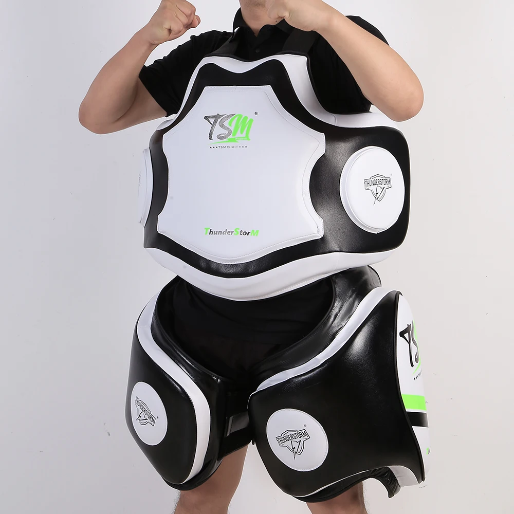 Boxing Chest Guards Mma Training Protectors Padded Martial Art Body ...