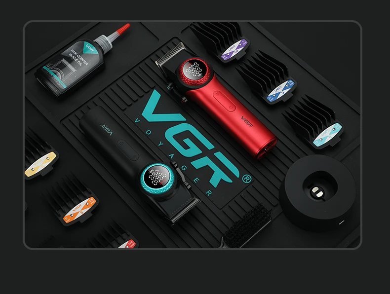 VGR V-001 DLC Blade Hair Clipper - Professional & Rechargeable