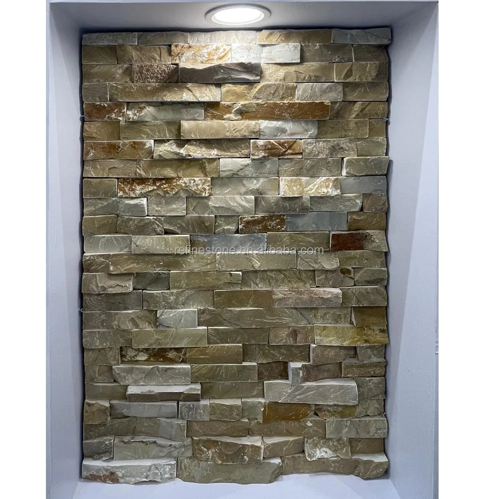 Green Quartzite Stone Cladding - Durable & Stylish Tiles