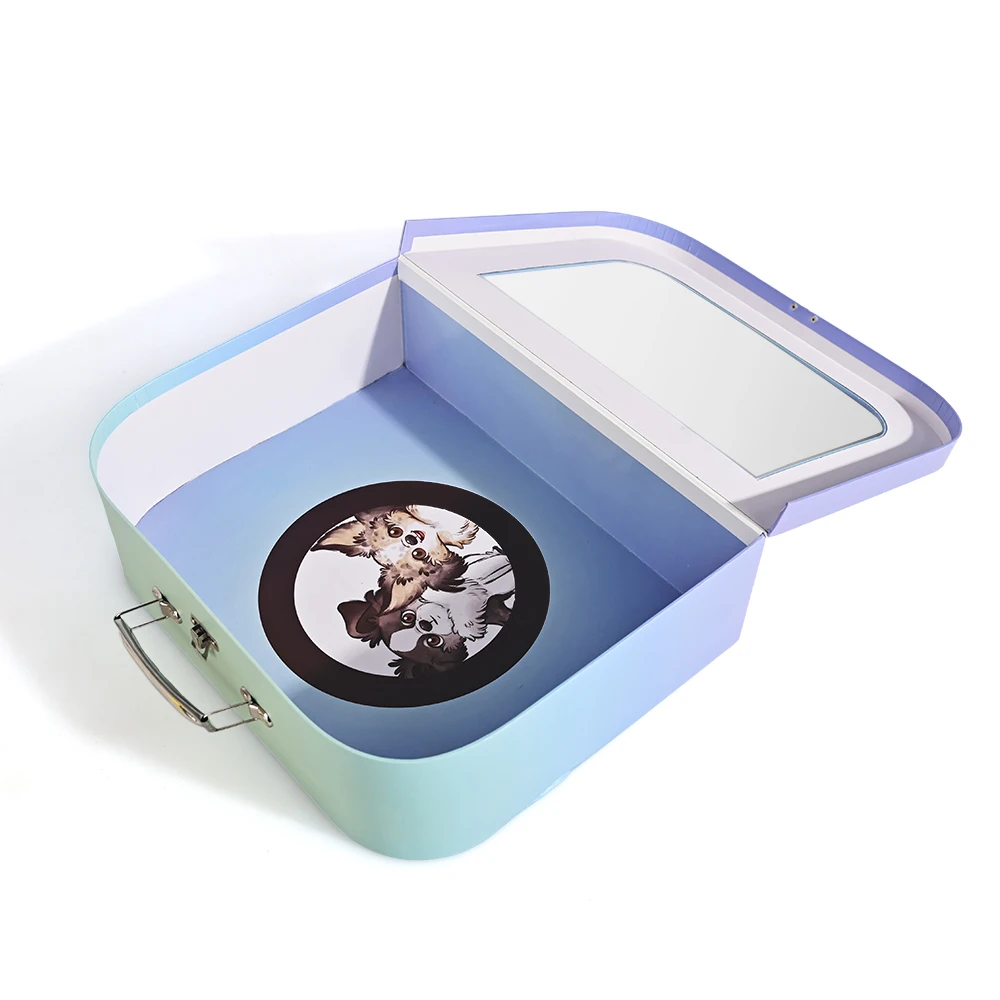 Luxury Portable Cardboard Suitcase Box Clothing Toy Paper Suitcase Gift ...