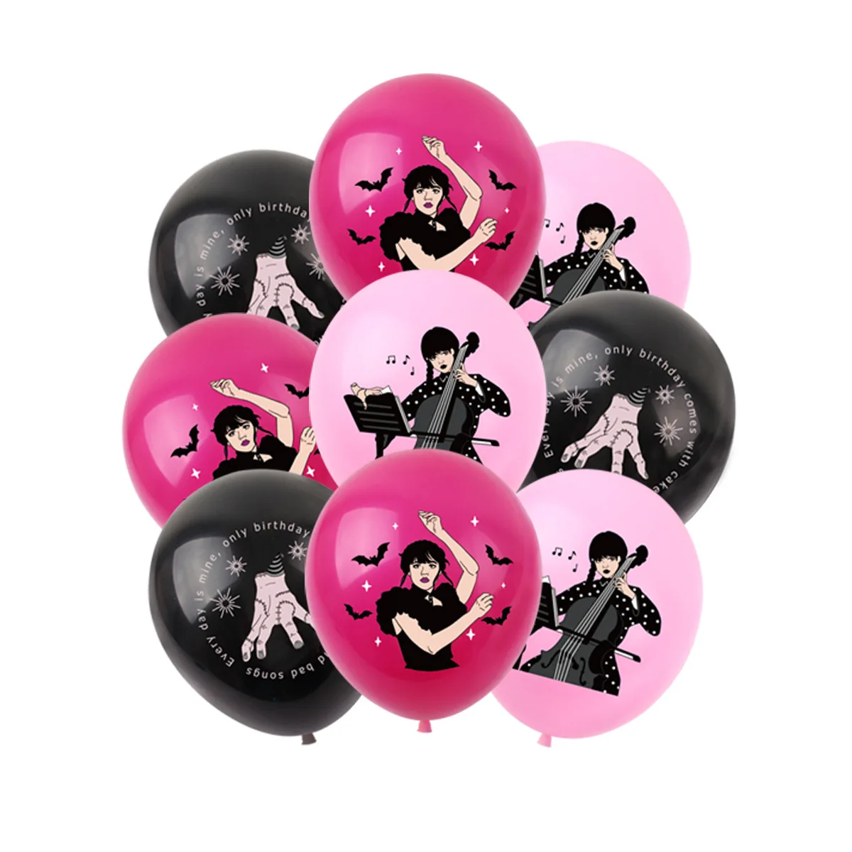 2023 Tv Show Wednesday Addams Balloons Girls Party Supplies Balloons ...
