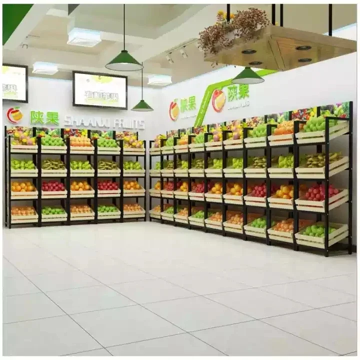 Good Quality Supermarket Equipment Fruit And Vegetable Display Metal ...