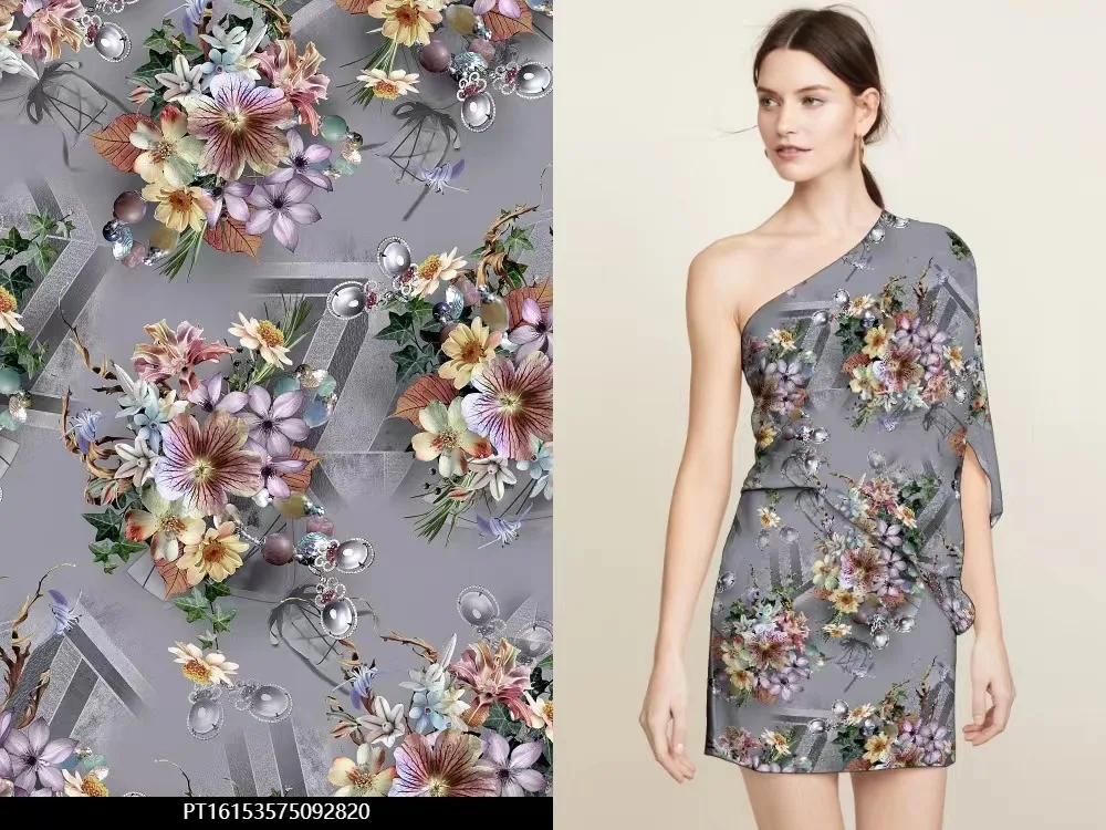 Fashion Girls Printed Woven Rayon Fabric Dress Made From Polyester for ...
