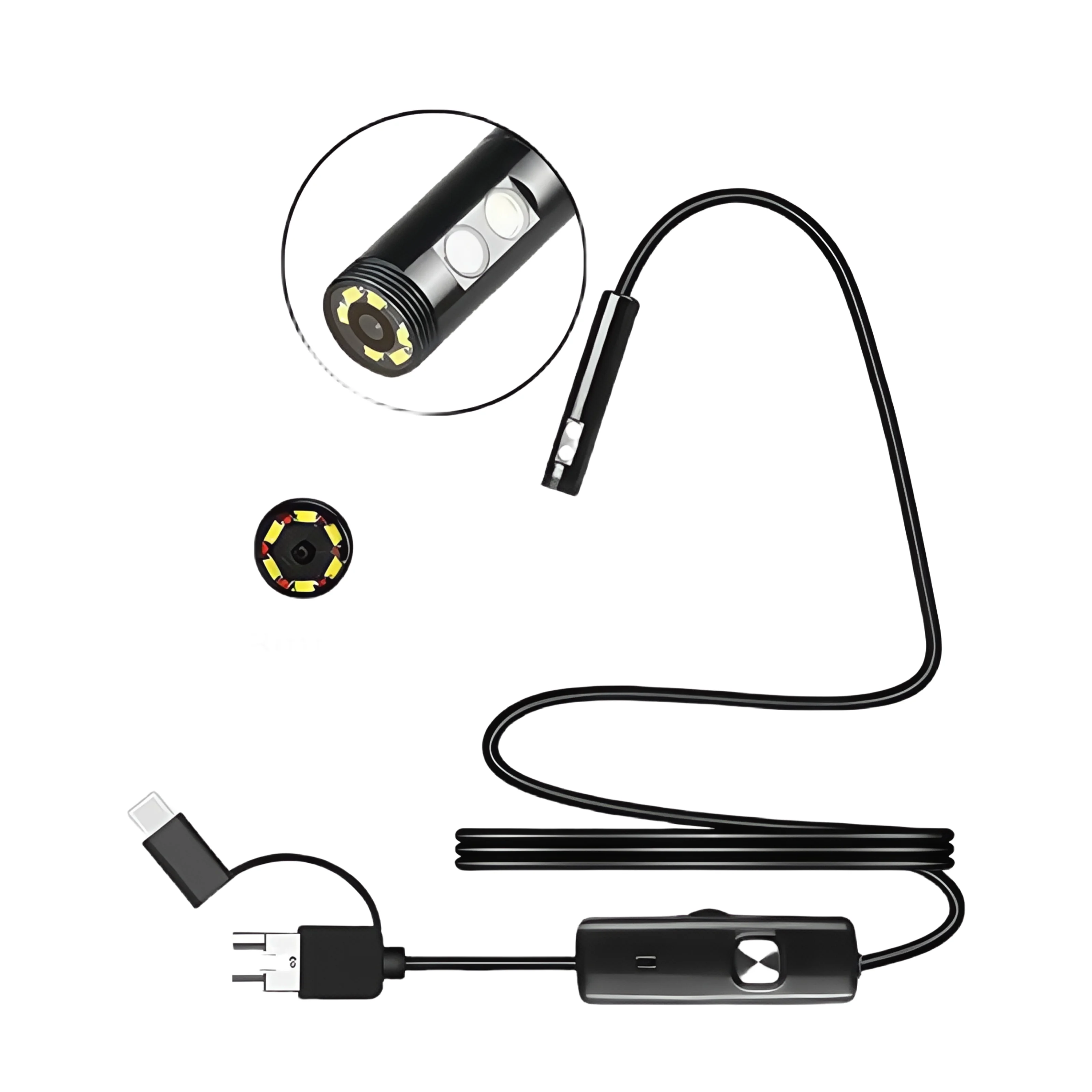 Professional 3-in-1 8mm Industrial Endoscope Camera Module Triple Lens ...
