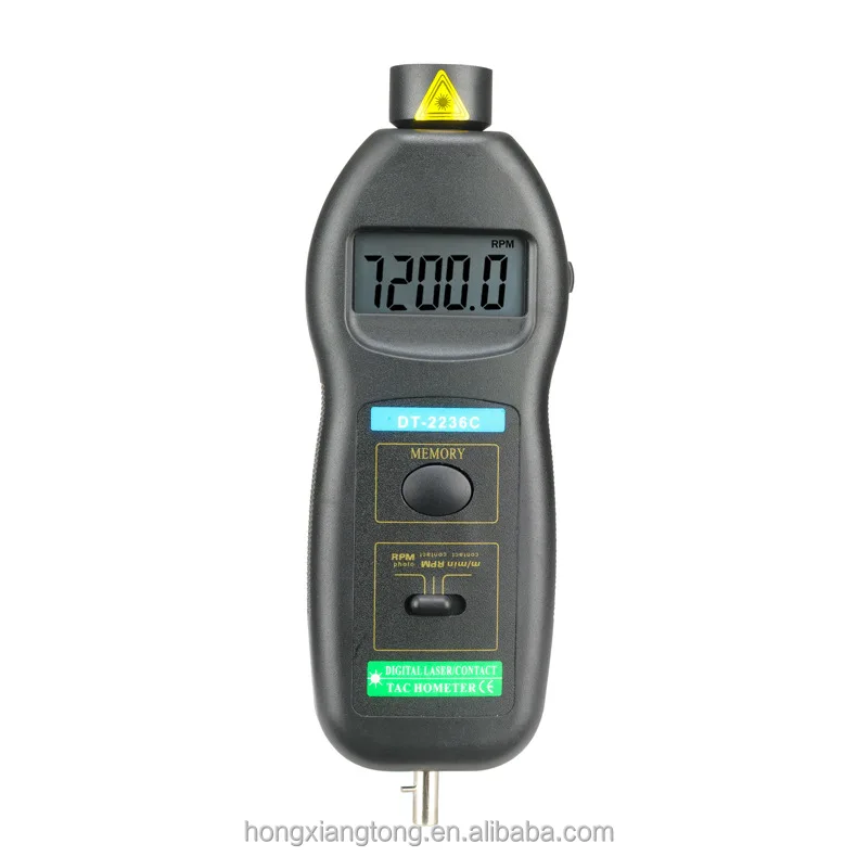 DT-2236C 2 in 1 Contact and Non-Contact Rpm Digital Tachometer Tester ...