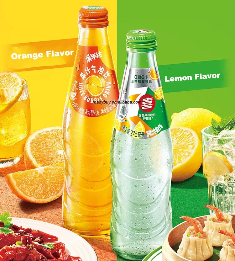 Pepsis Cola Orange Lemon Juice Sparkling Drink Glass Bottle Mirindas ...