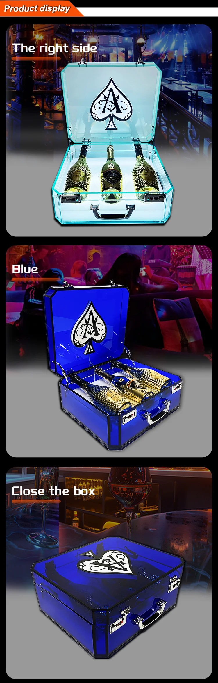 LED Wine Display Stand VIP Display Screen champagne Bottle Presenter ...