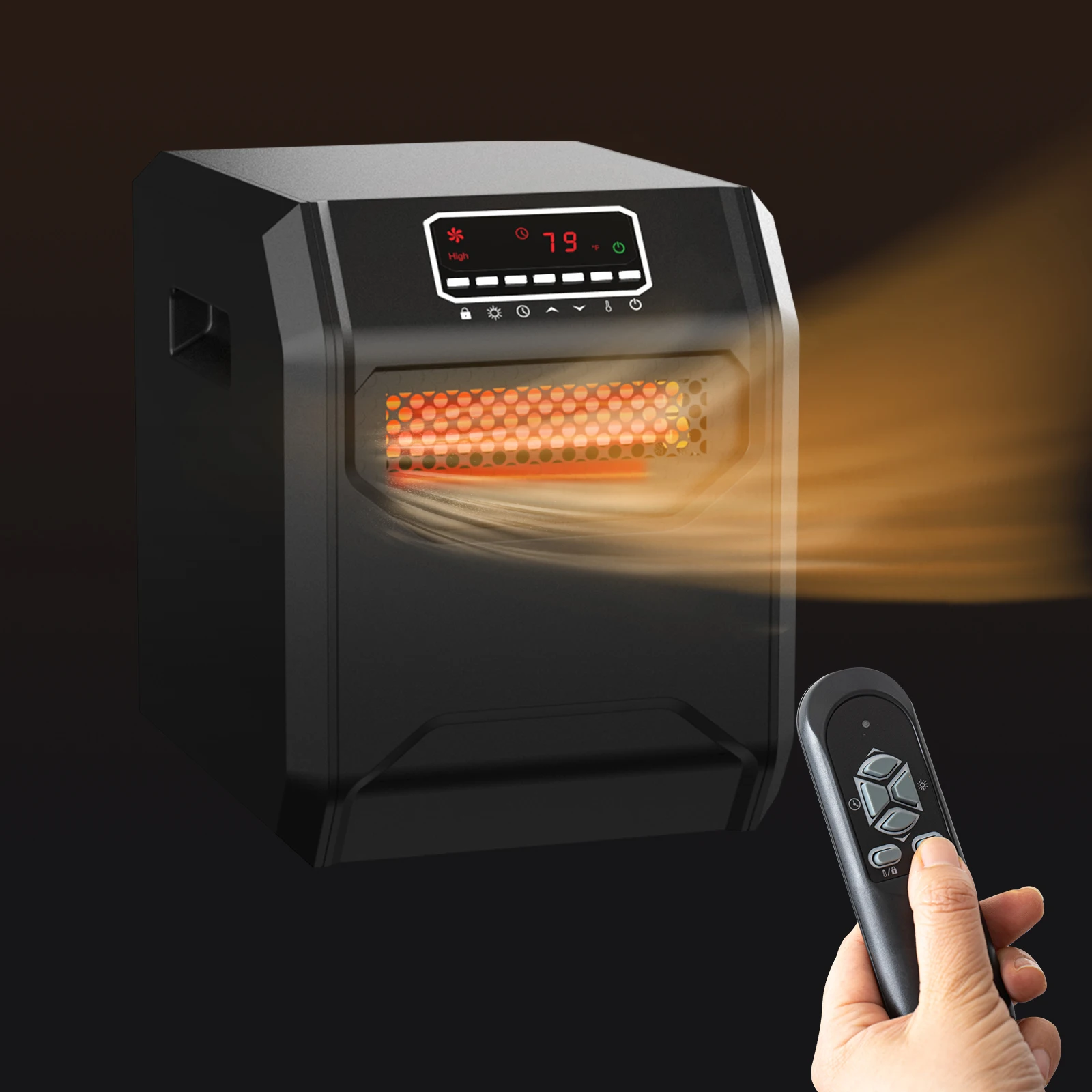 Plastic Cabinet Forced Far Indoor Air Infrared Heating Electric Space ...