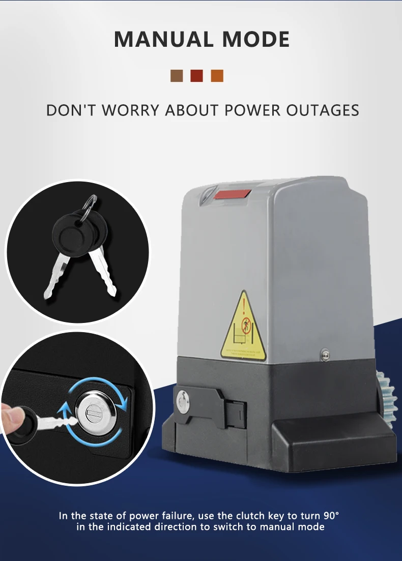 Automatic Sliding Gate Motor Intelligent Remote Control Barrier-Free ...