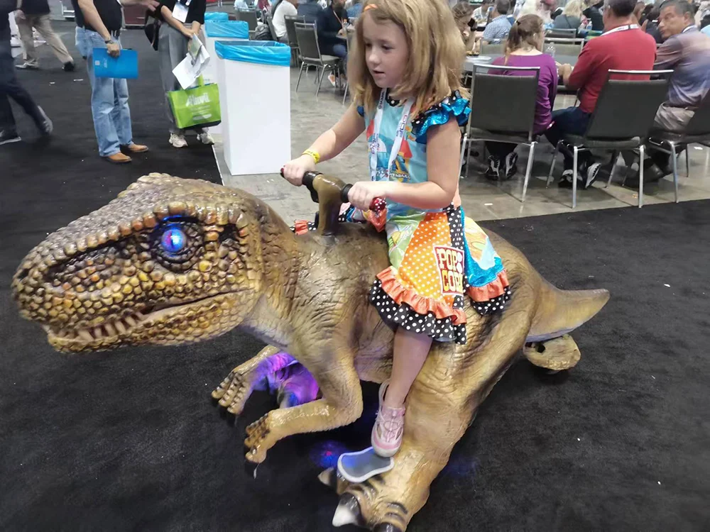Shopping Mall Electric Motorized Dinosaur Ride for Kids | Coin Operated ...