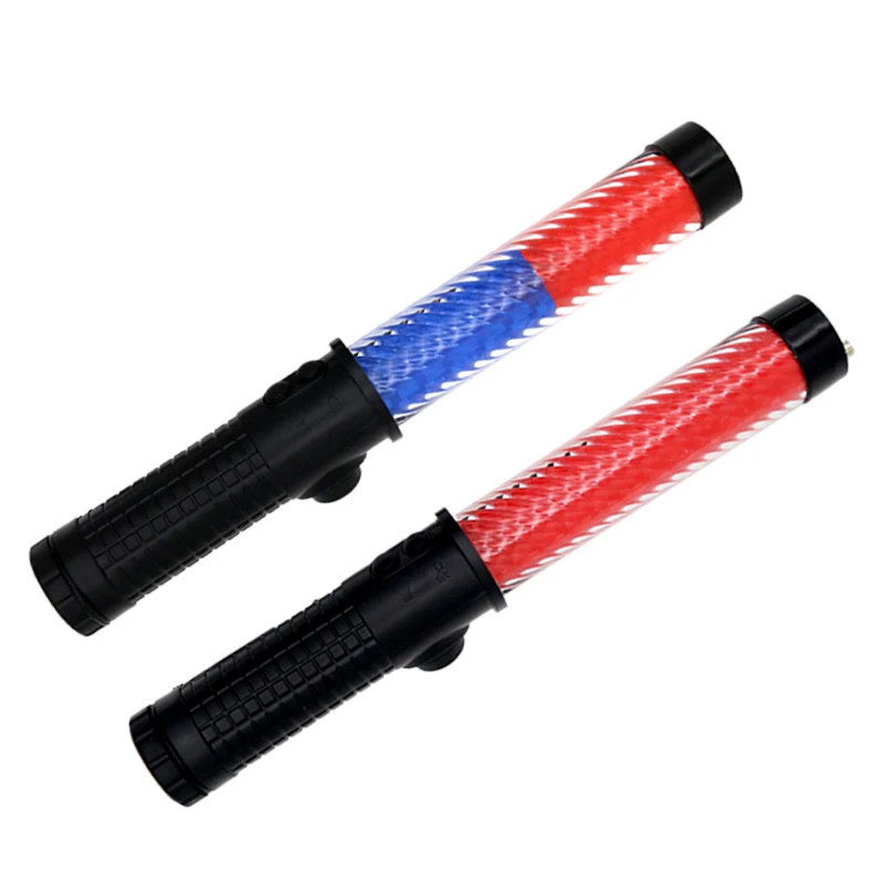 Portable Traffic Rechargeable Light Stick Led Red Blue Traffic Baton ...