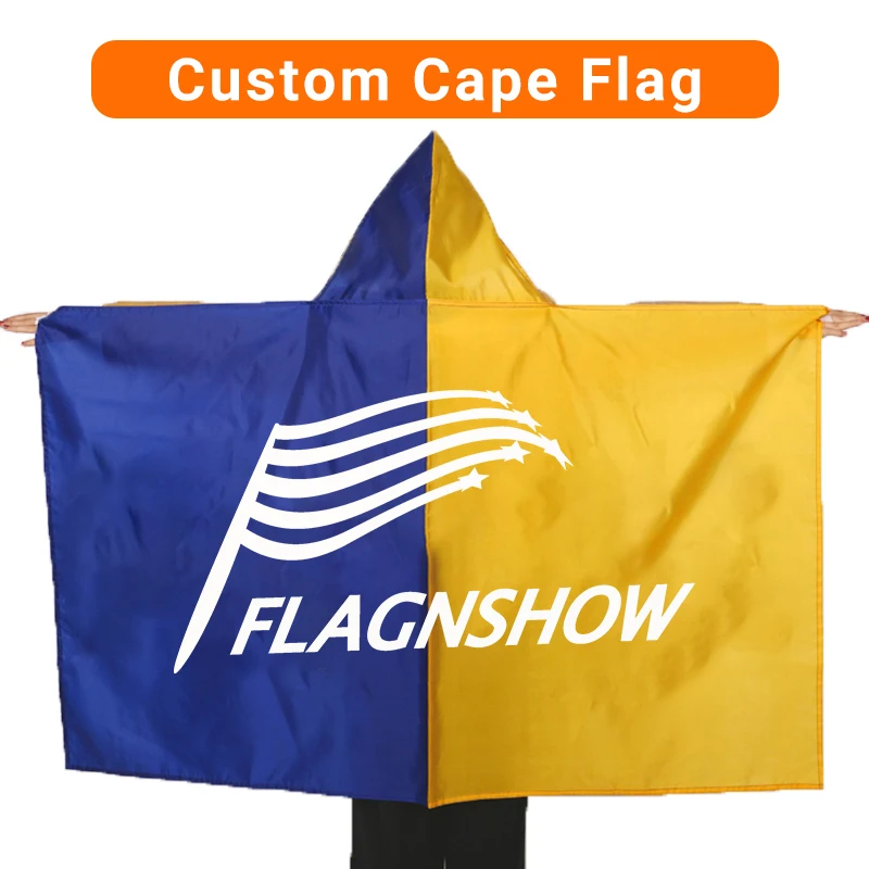 Custom Cape Flag - 90x150 Cm - Perfect for Events & Gifts