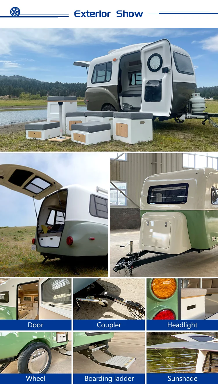 Luxury Ultralight Fiberglass Mini Camper for Easy Mobility