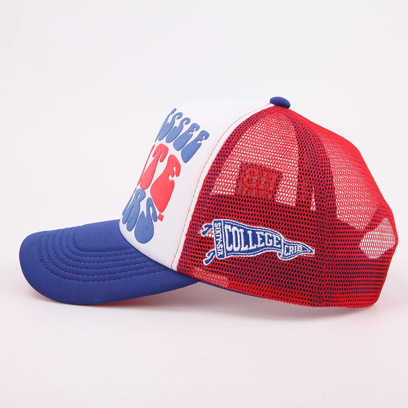 Custom 3d Puff Print Mesh Trucker Cap Women Mens Printed Trucker Cap ...