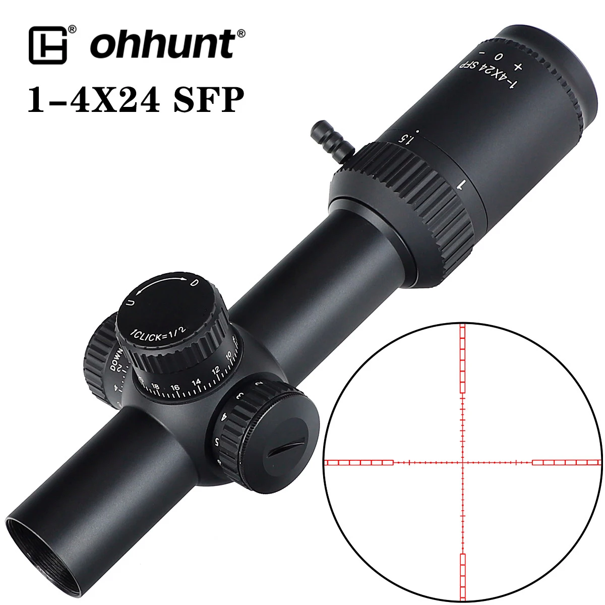 Ohhunt OEM Cheap LPVO Telescopic Scope Tactical 1-4x24 IR SFP