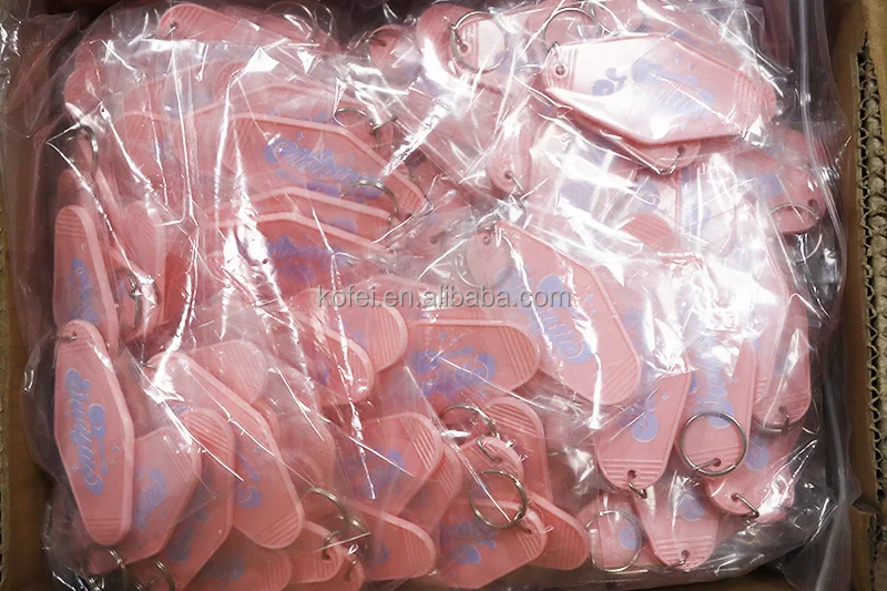 Kofei Custom Blank Hotel Key Chain Motel Key Tag Plastic Keychain Blank ...