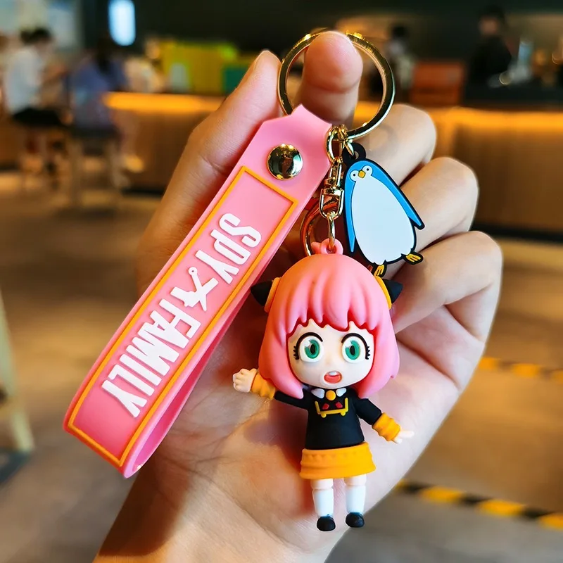 Spy X Family Chainsaw Man Anya Keychain 3d Doll Cosplay Props Keyrings ...