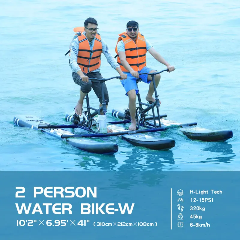 Favorite 2024 New Design 2 Adults Water Pontoon Bike Floating Pedal ...