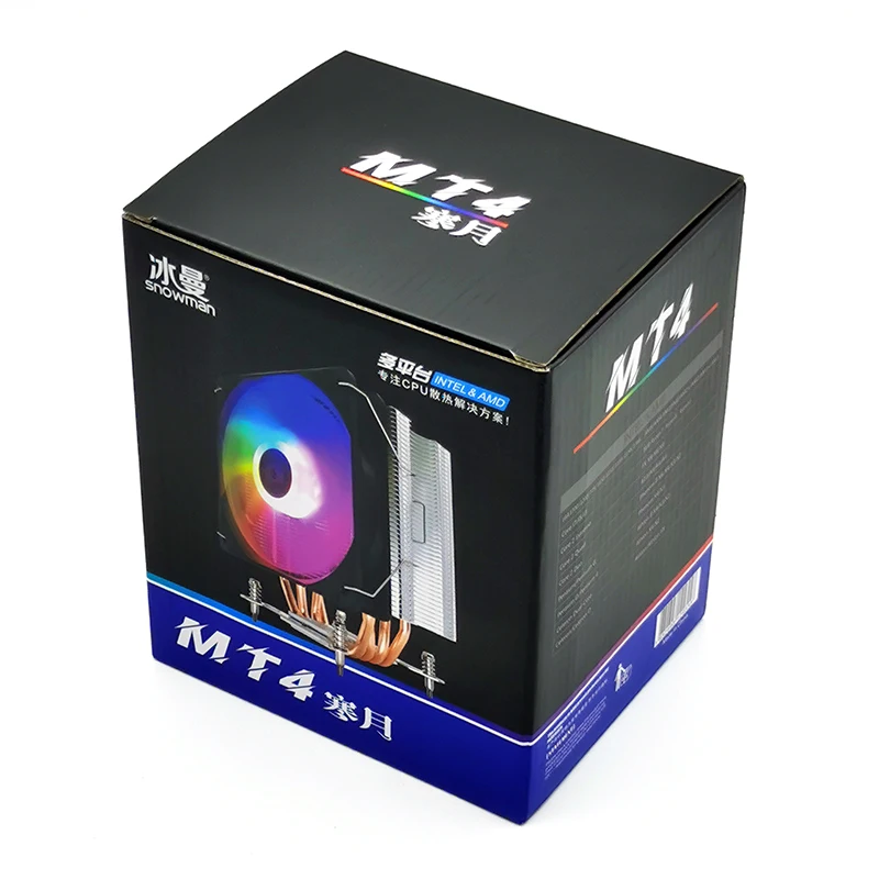 Snowman 3 Pin Rgb Pc Cpu Cooler For Lga 2011 775 1200 1150 1151 1155 ...