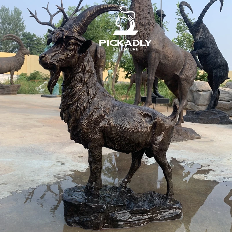 Famous Garden Large Outdoor Wildlife Statue - Bronze Goat