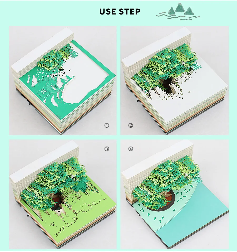 Customized 3D Notepad - Magical Castle for 2023 Gifts