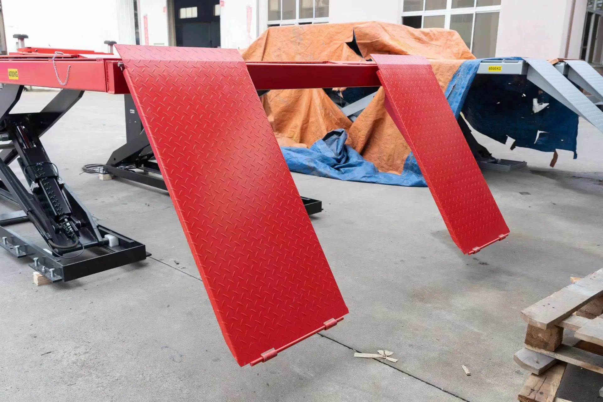 Ultra-thin Hydraulic Design Wheel Alignment Car Scissor Lift Hydraulic ...