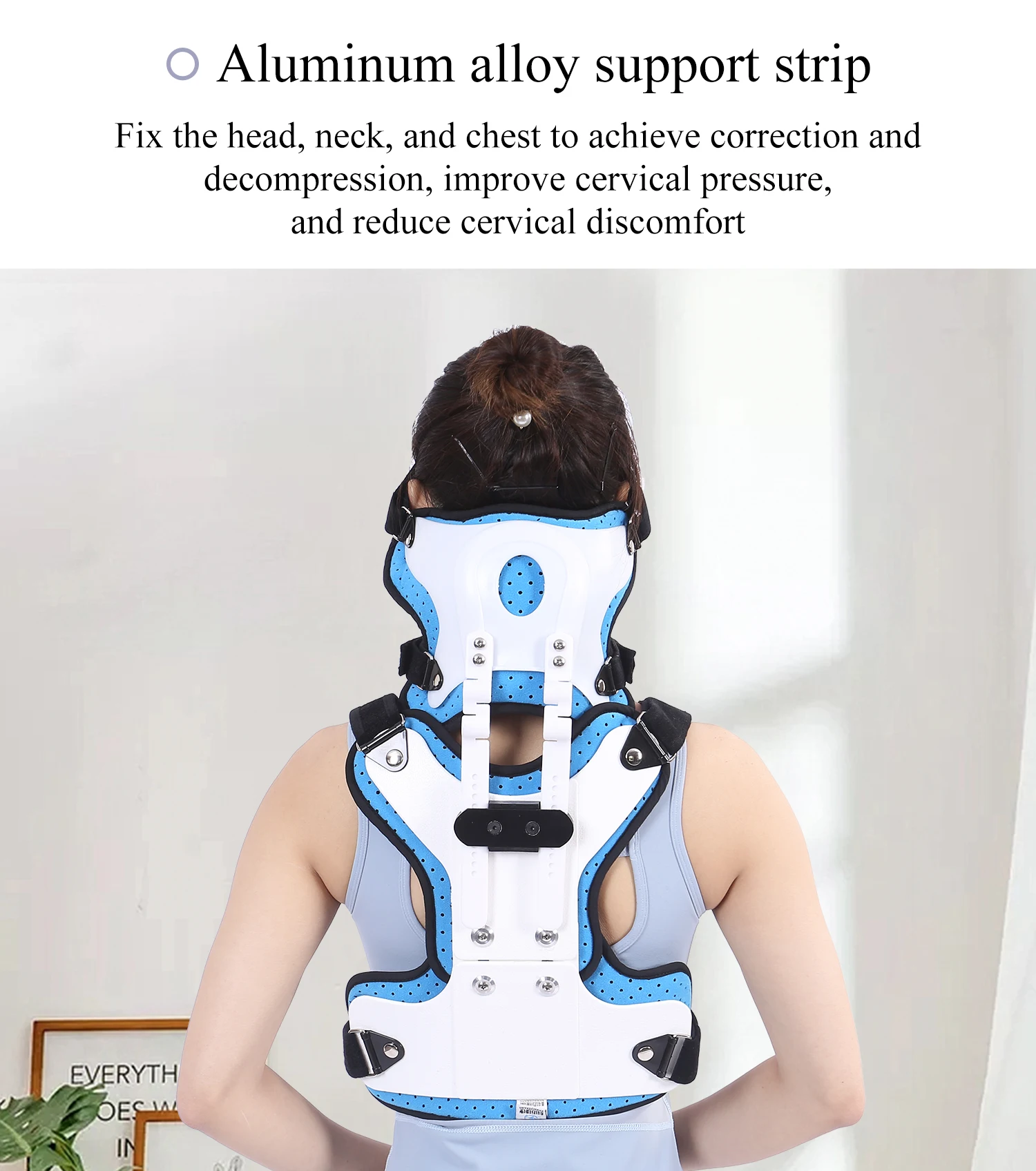 Medical Cervical and Thoracic Fixation Brace Adjustable Neck Support ...