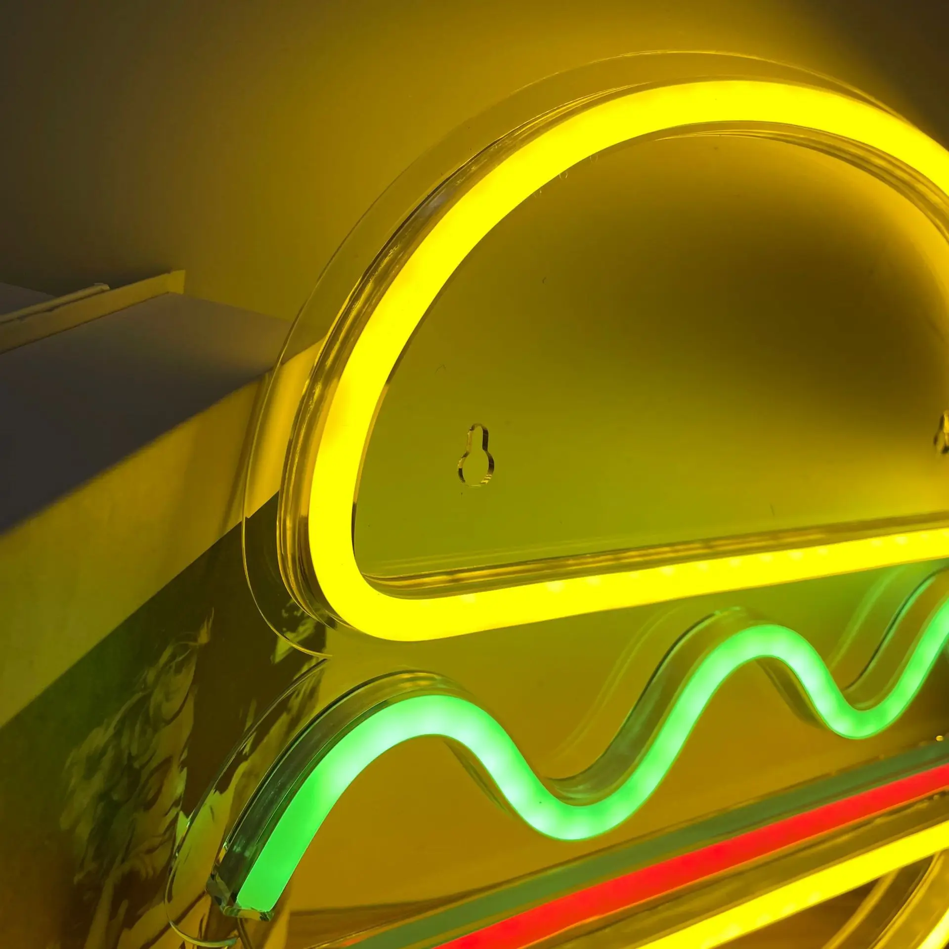 Restaurant Fast Food Wall Party Mushroom Hamburger Acrylic Sign Burger ...