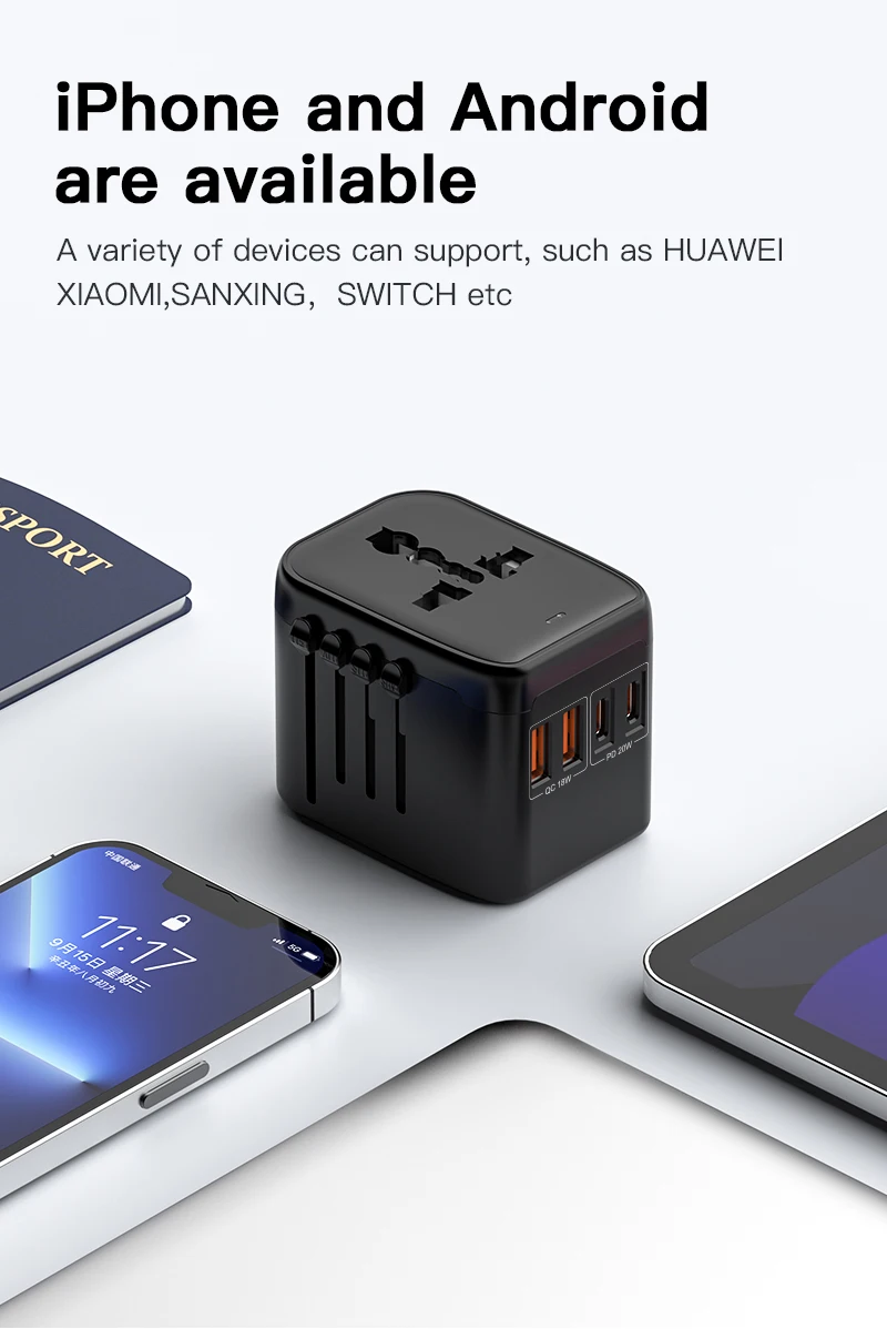 Universal Travel Adapter - OULIYO Plug with USB Port