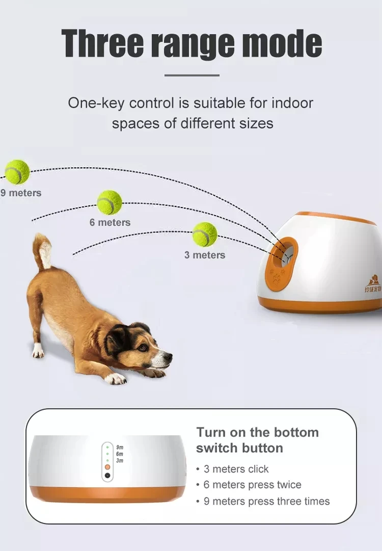 Dog Interactive Training Smart Feeder Pet Tennis Snack Reward Machine ...