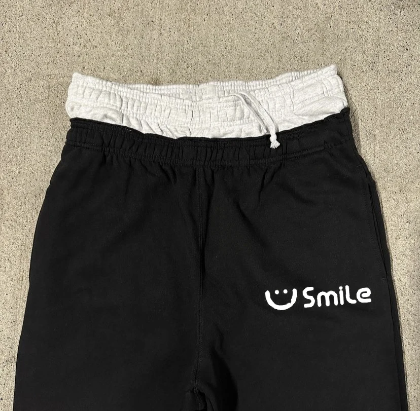 Custom Baggy Wide Straight Leg Double Waist Sweatpants Oversized Blank ...