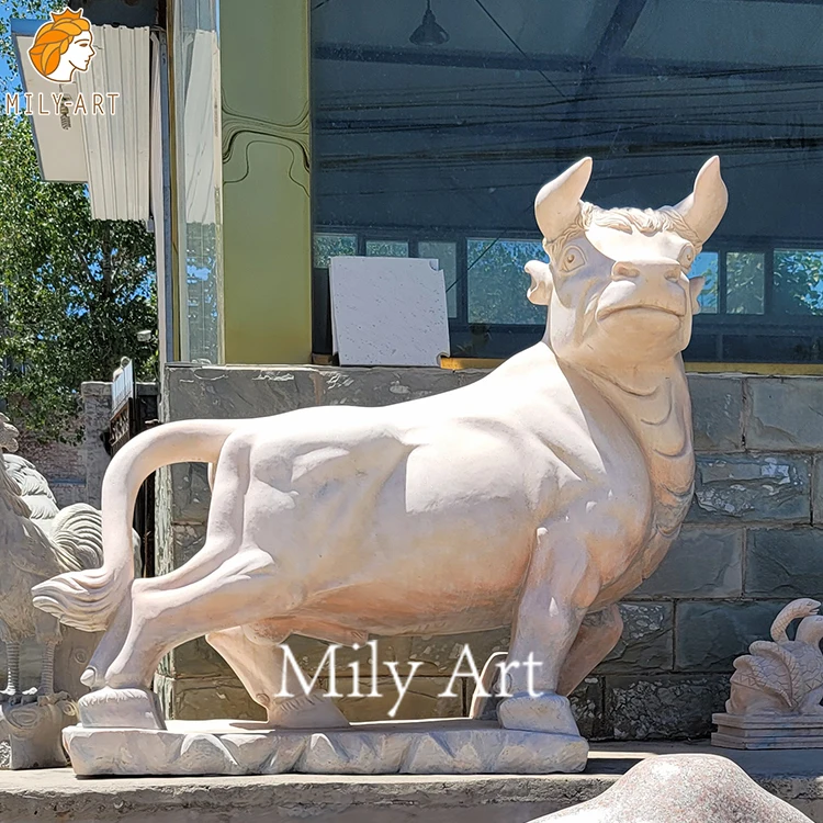 Outdoor Life Size Garden Marble Bull Animal Statue for Decor| Alibaba.com