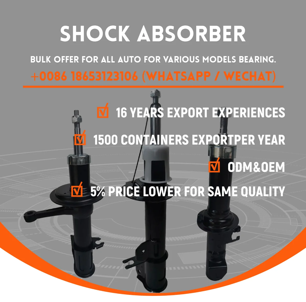 Stock Available D479-7360 Absorber Shock For Infiniti M30 Rear 1990 ...