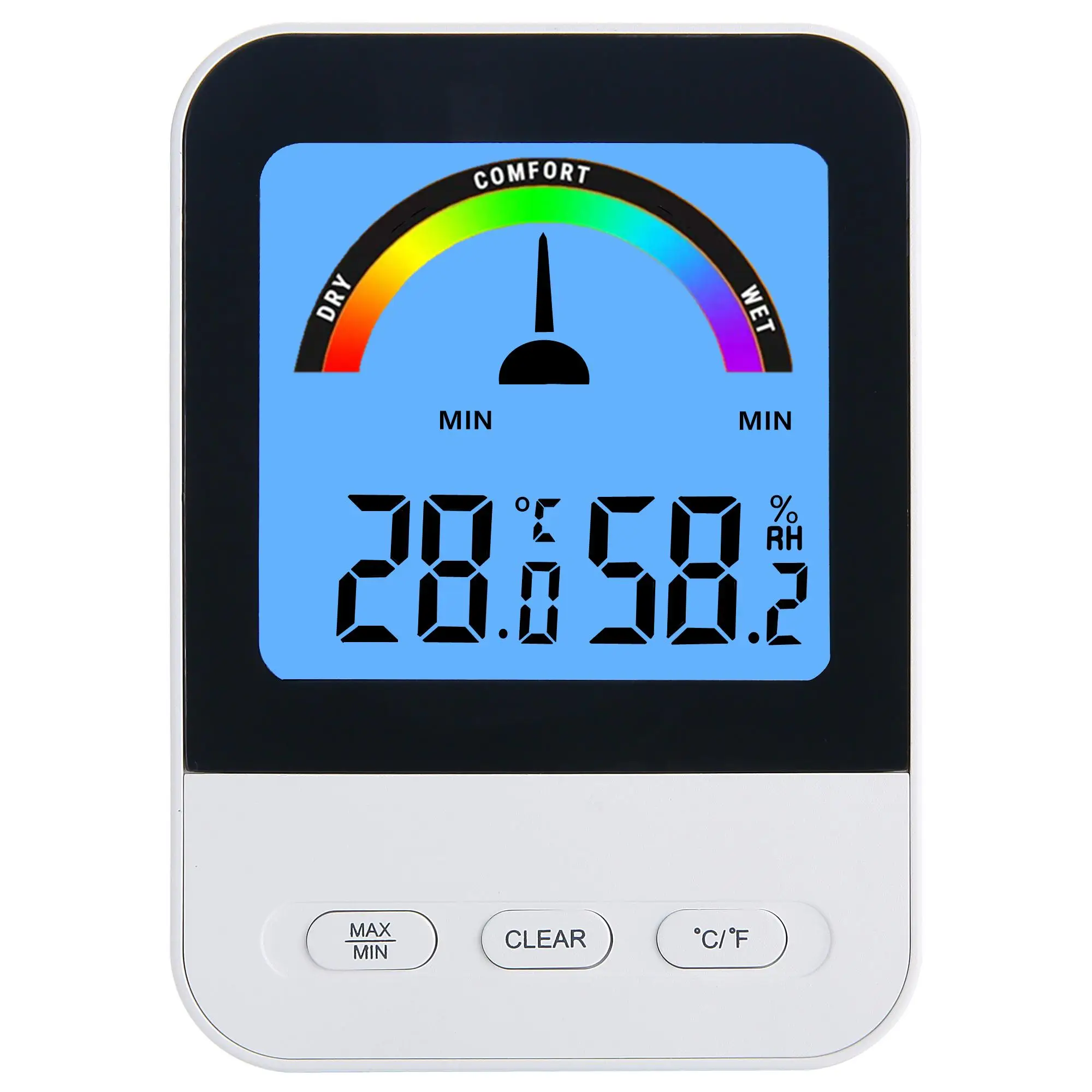 Simple Design Colorful Max Min Thermometer Hygrometer Digital ...